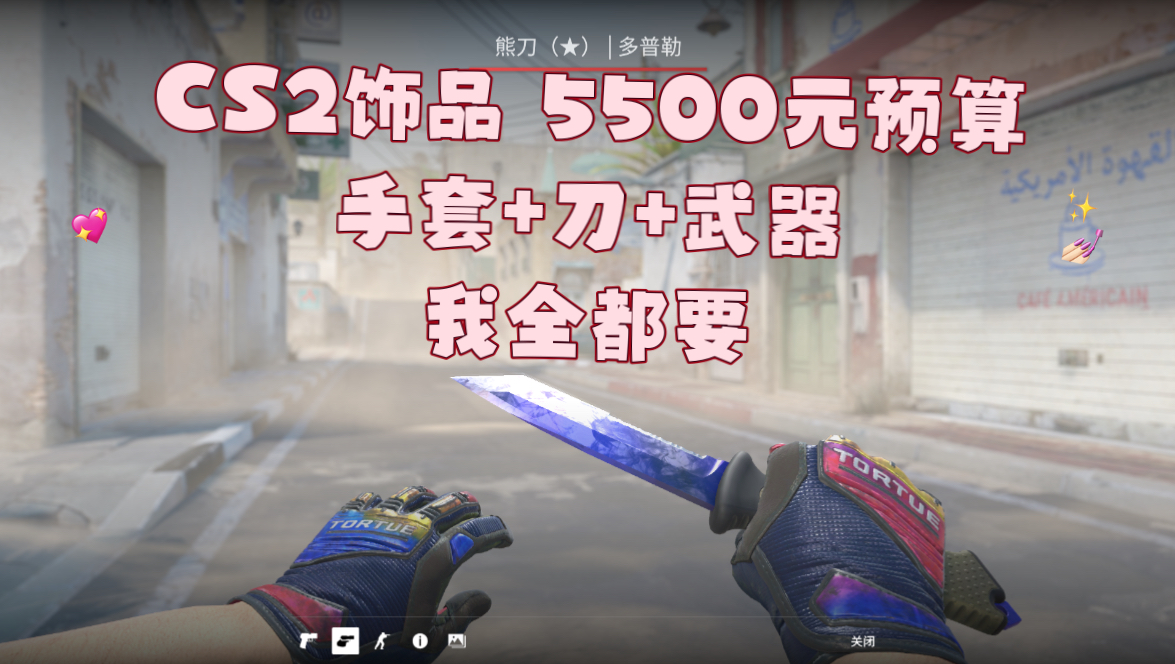 【CS2饰品搭配】5.5k预算多普勒P4熊刀+手套+主武器我全都要!效果...