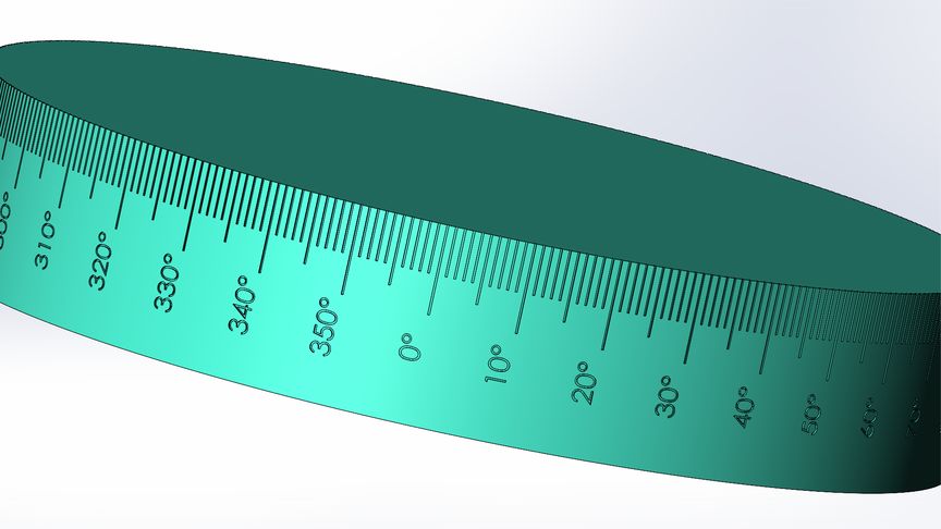 Solidworks--如何实现圆柱刻度盘的绘制?