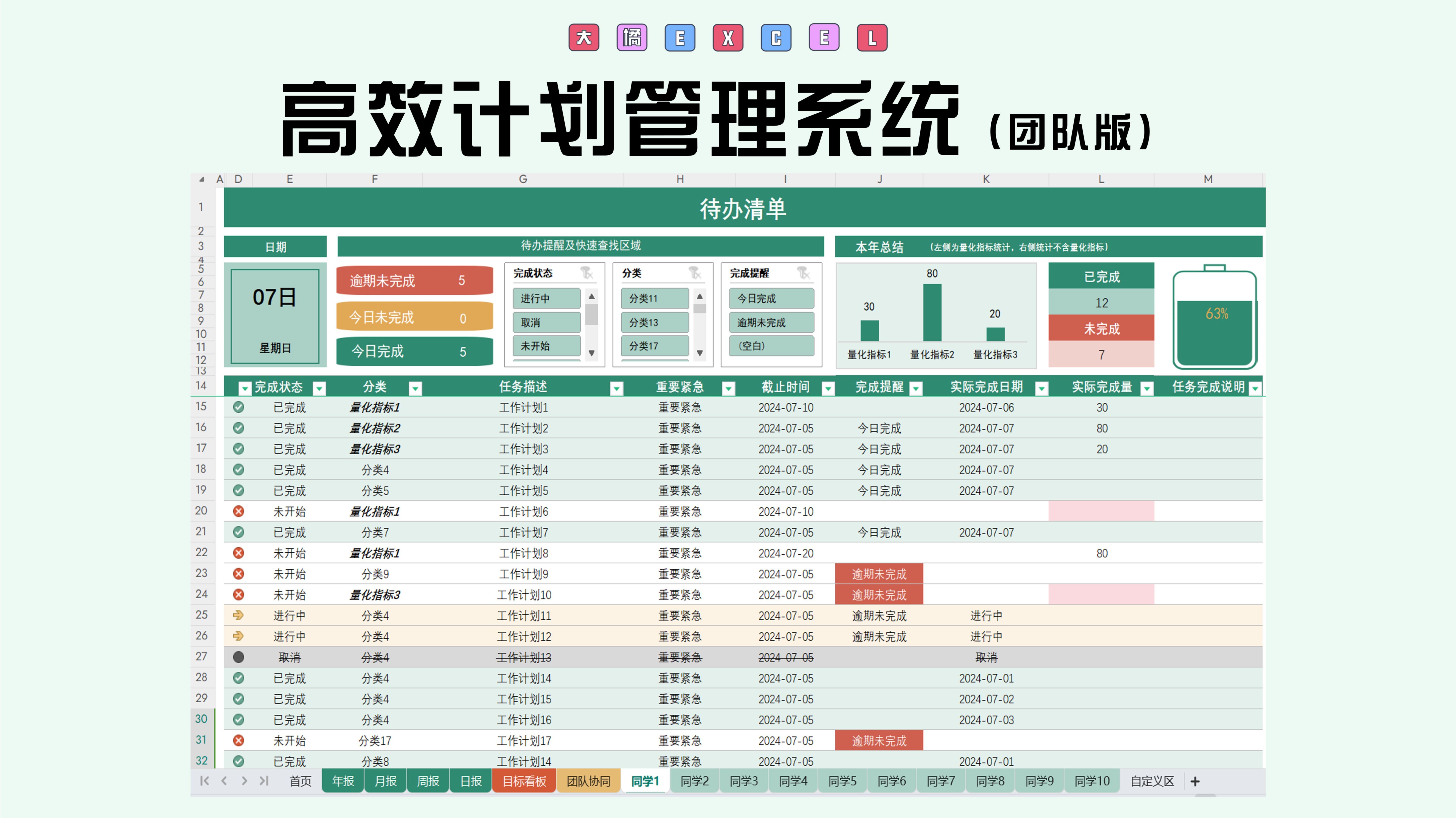 超好用!高效计划管理系统(团队在线协同)-使用视频