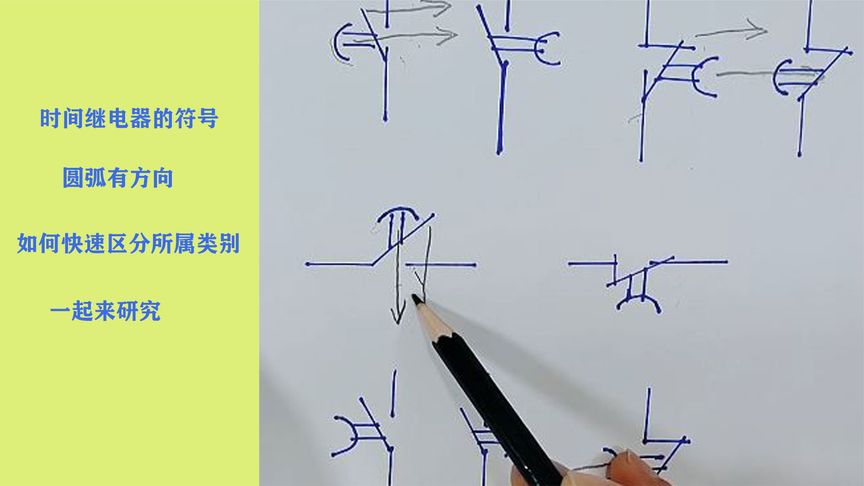 时间继电器符号圆弧咋理解,如何快速区分符号代表的类