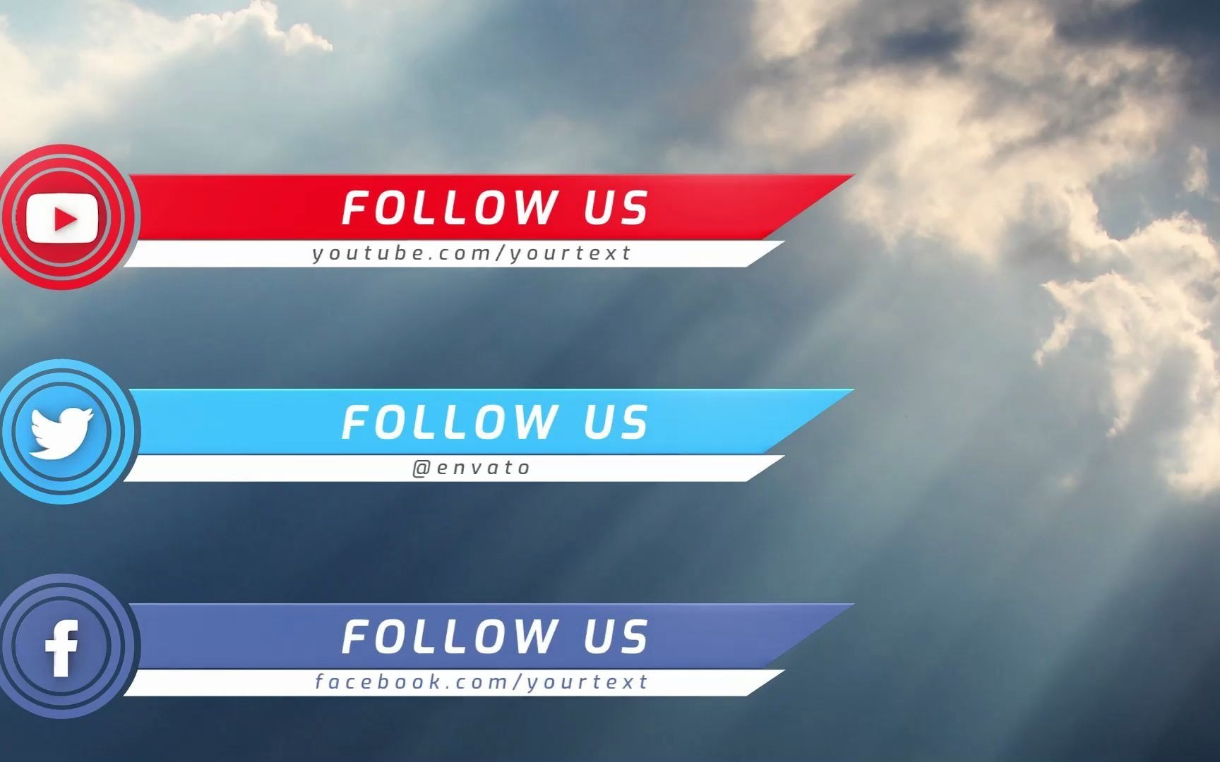 PR模板-社交媒体字幕条