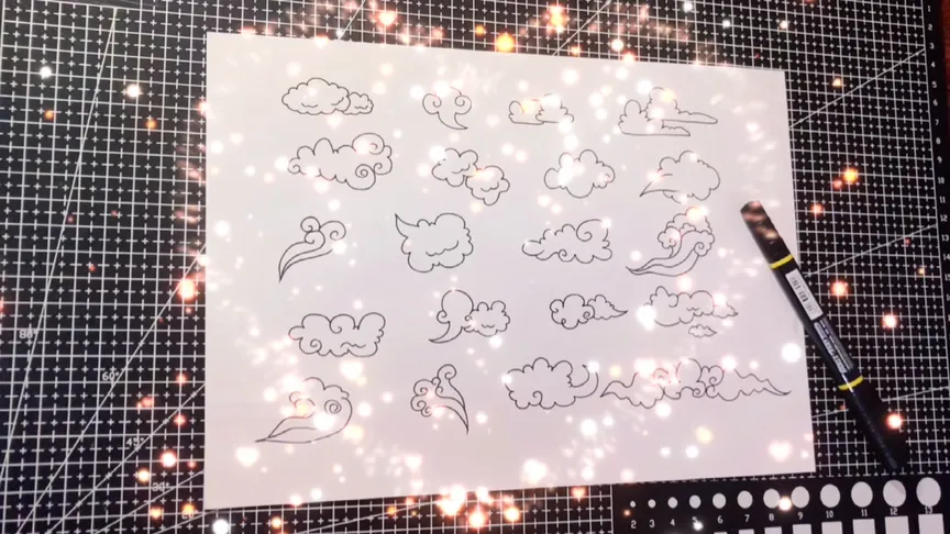 儿童画简笔画大全：云朵画法合集，收藏备用，在家学画画