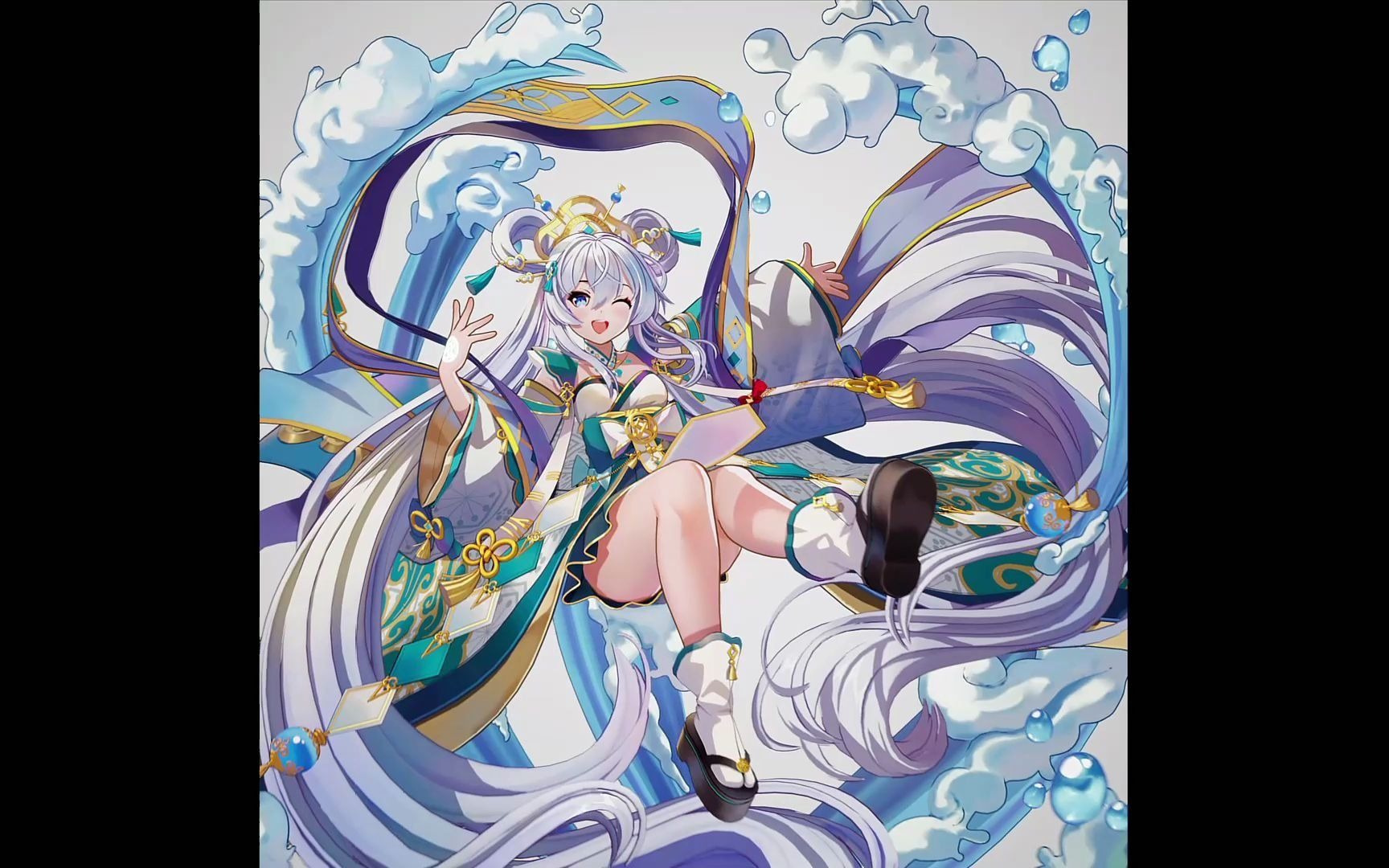 二次元手绘风格角色模型作品-UE4效果,非实时制作流程展示