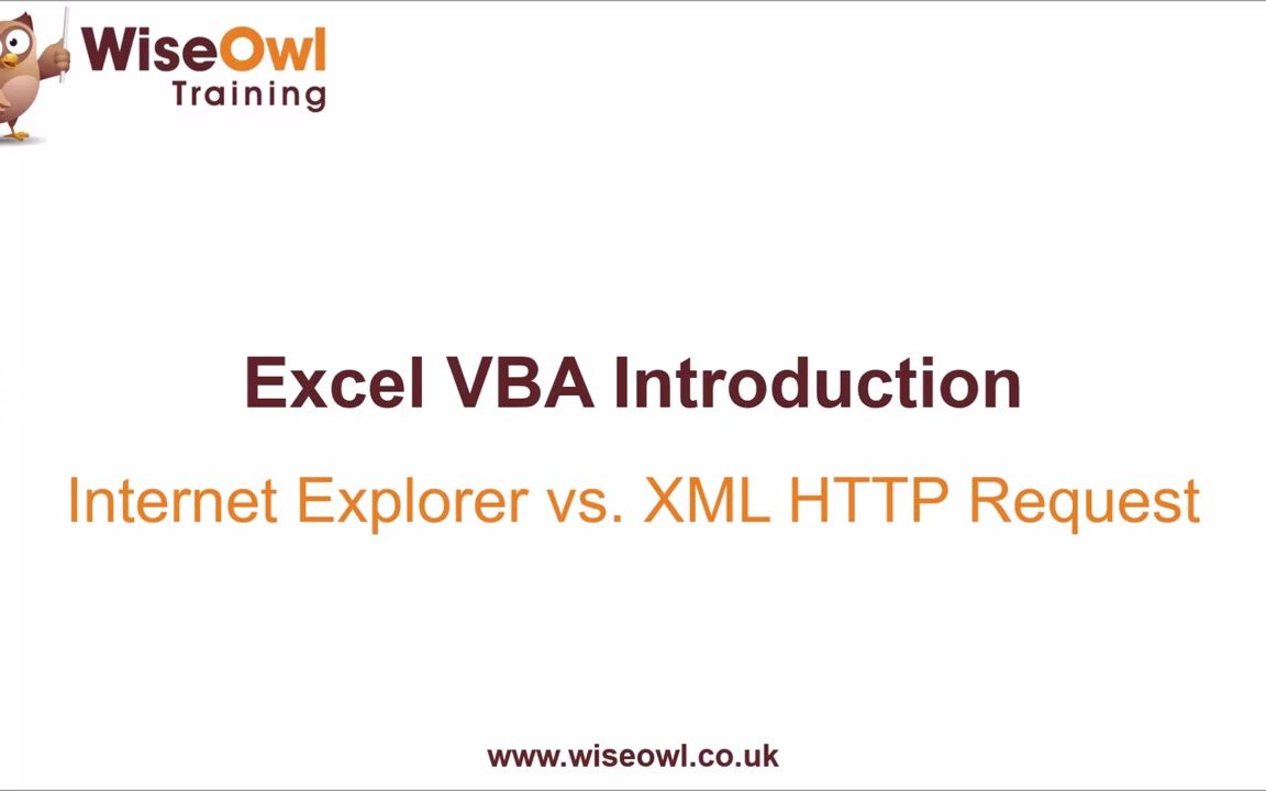 Excel VBA 网页爬虫1.3 - Internet Explorer vs XML HTTP Request