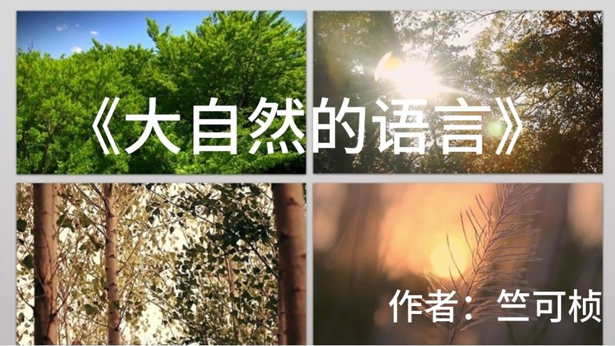 读竺可桢的《大自然的语言》了解万物都是我们可以学习的老师