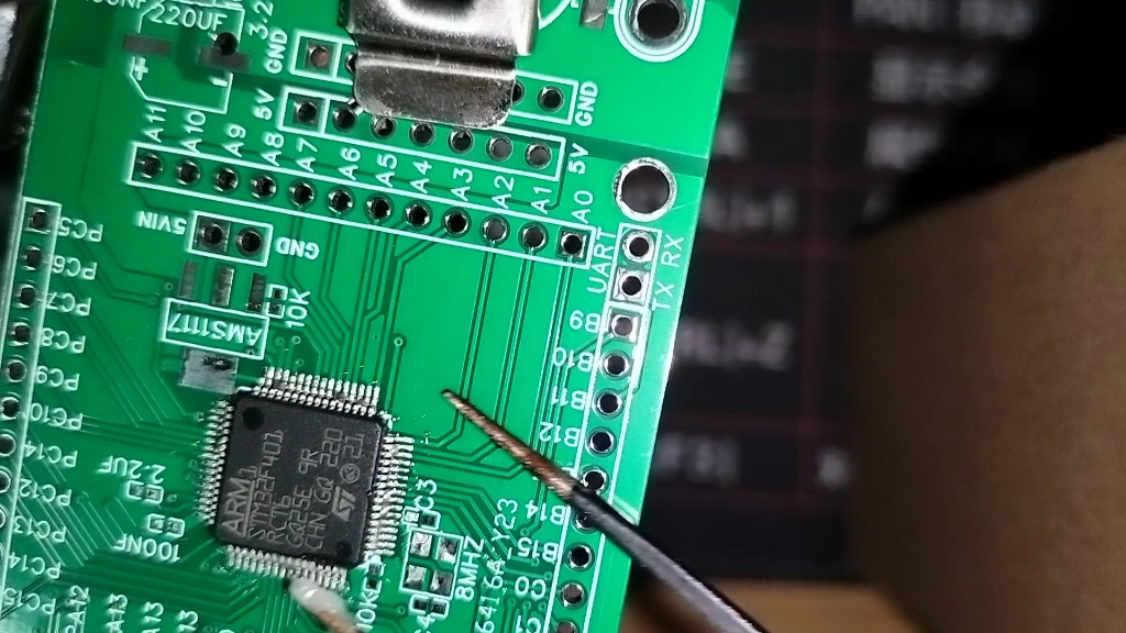 stm32单片机64引脚芯片焊接技巧分享