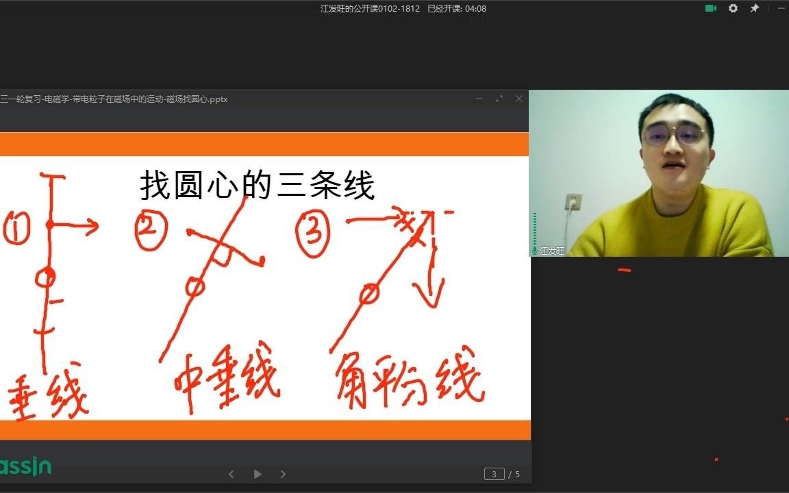 高中物理:高三一轮复习-电磁学-带电粒子在磁场中的运动-磁场找圆心