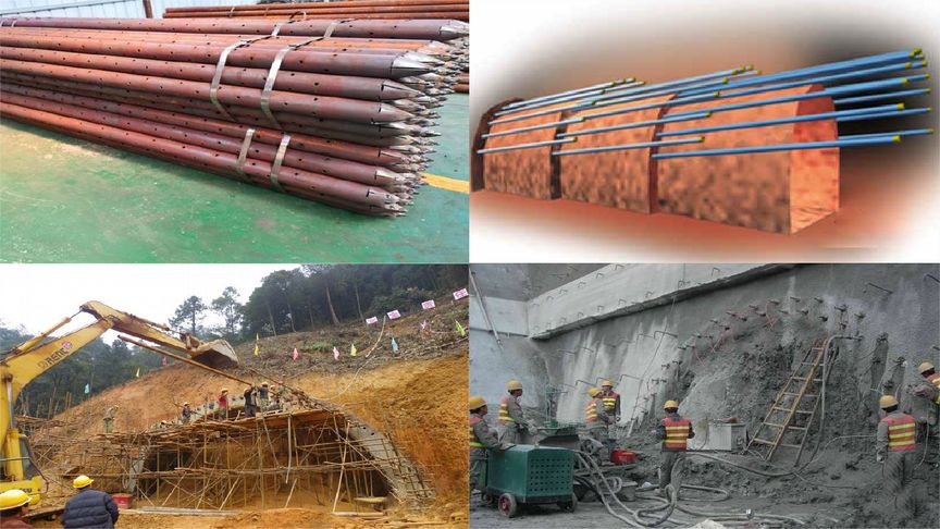 管棚、超前小导管注浆和深孔注浆