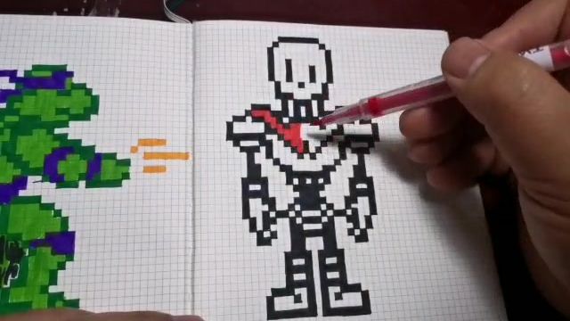 手绘像素画传说之下人物Papyrus