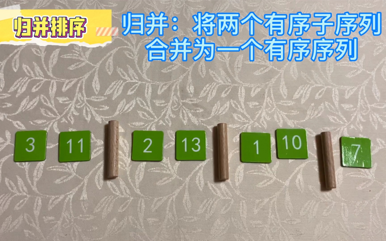 30秒学会归并排序