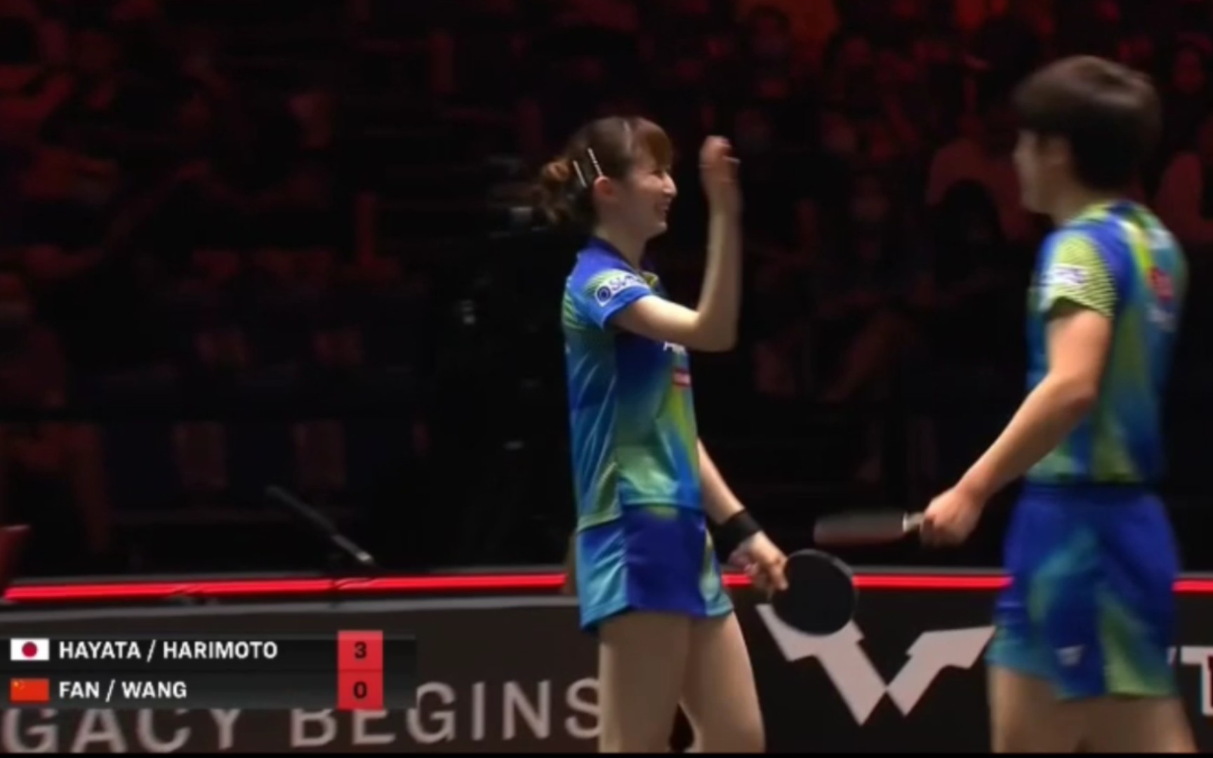 张本智和/早田希娜3:0樊振东/王曼昱 2023 3 15新加坡乒乓球大满贯半...