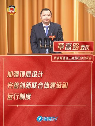 章高路委员代表福建省工商业联合会发言:加强顶层设计,完善创新联合...