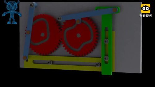 凸轮滑块控制的锤子机制3D模型动画