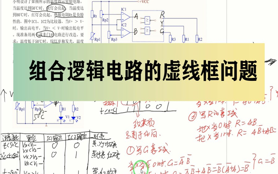 高中技术选考-通用技术-电控-虚线框内画组合逻辑电路的解题技巧