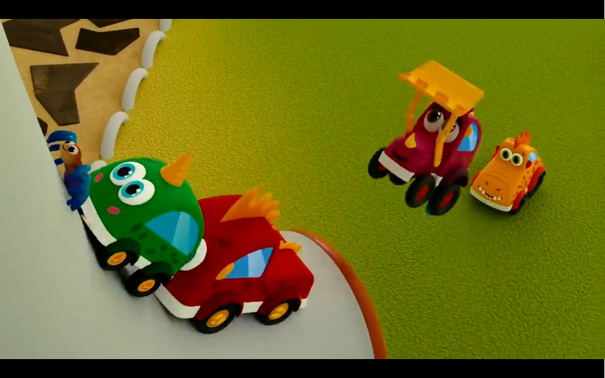 怪兽小汽车动画片 各种怪兽工程车帮助其他小汽车 幼儿早教视频 工程...