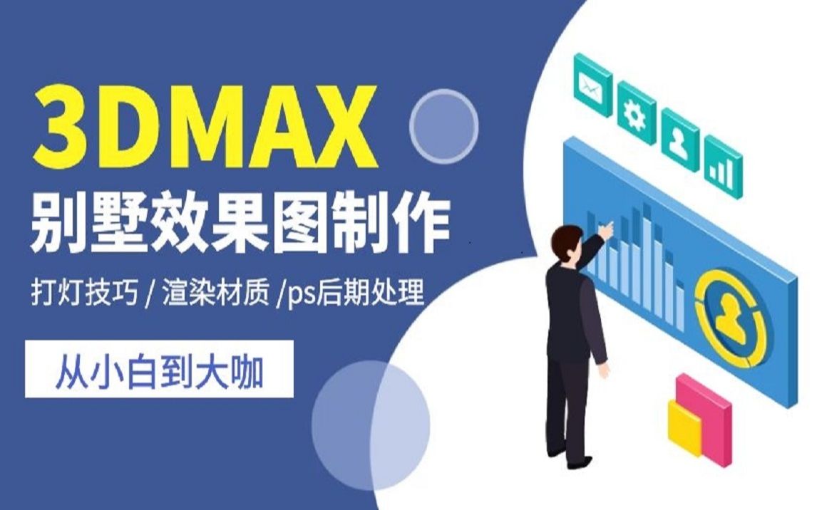 3dmax全集教程、3Dmax2021零基础自学教程、别墅外观效果图制作...