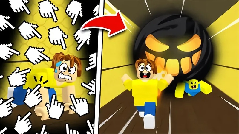 点击屏幕就能加速,当我点击9999次会发生什么!ROBLOX后室赛跑