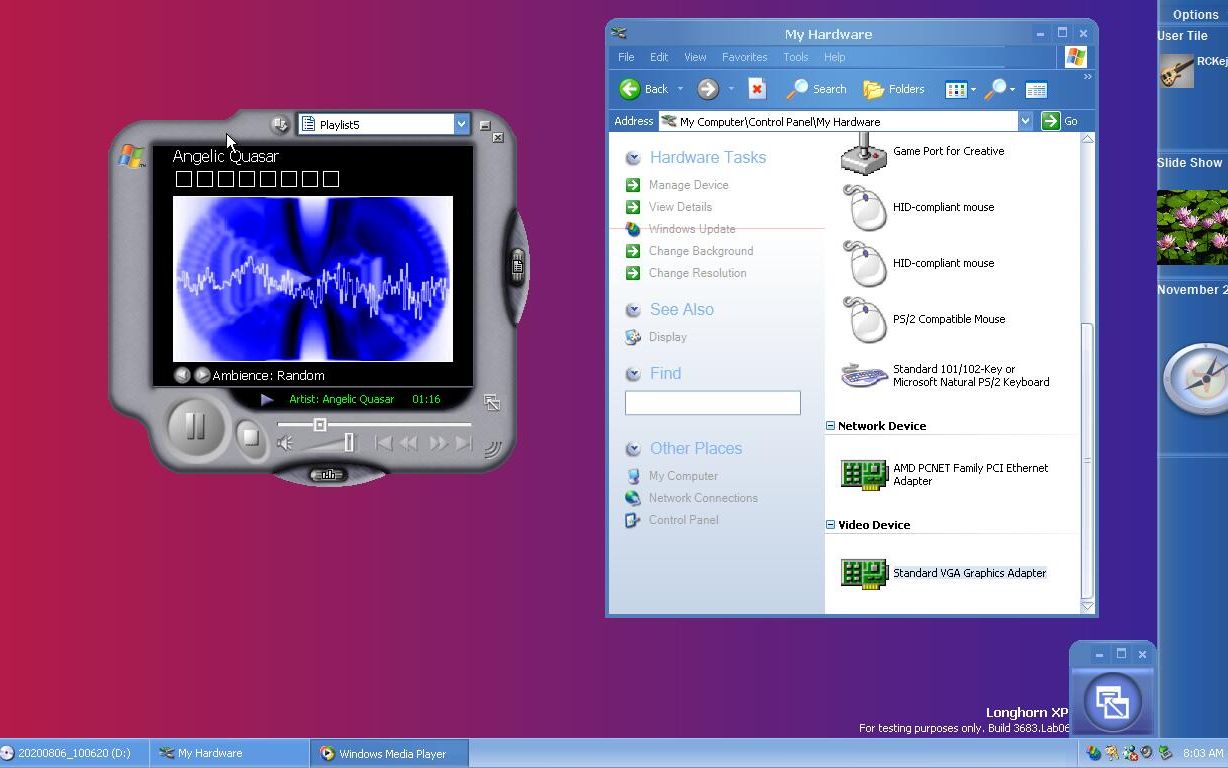 把WindowsLonghorn3683安装显卡声卡驱动可以日常使用吗?