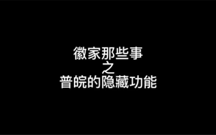 徽家那些事之普皖的隐藏功能