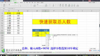 Excel中快速获取总人数的方法,日常办公常用到,简单易学!
