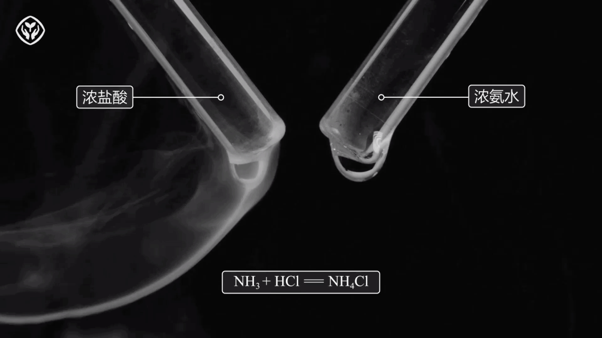 【化学必修2】氨与氯化氢反应hclnh3示范实验试验新人教版统编版部...