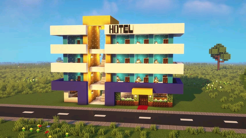【我的世界建筑教程】带你做个小型酒店_哔哩哔哩bilibili_我的世界_...