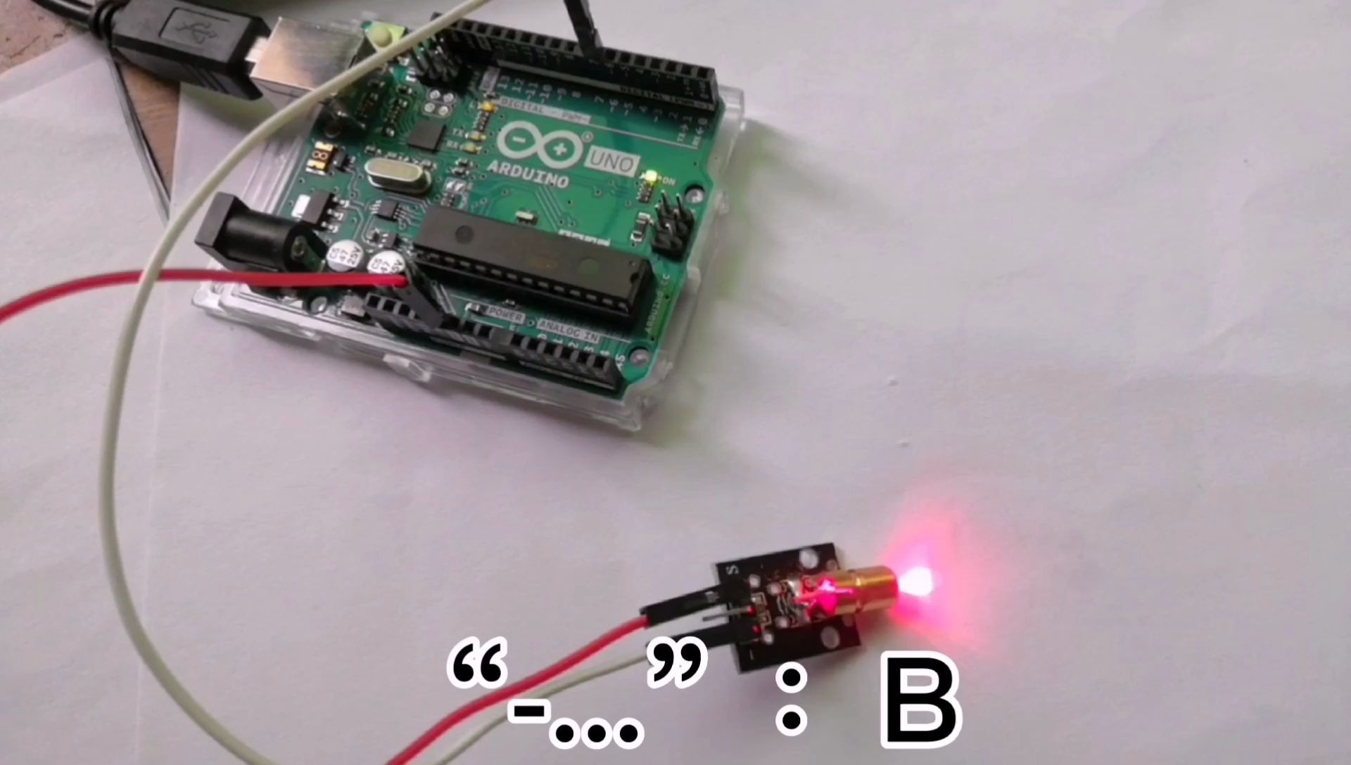 Arduino小白的学习记录:基于摩尔斯电码的激光发射器实验演示