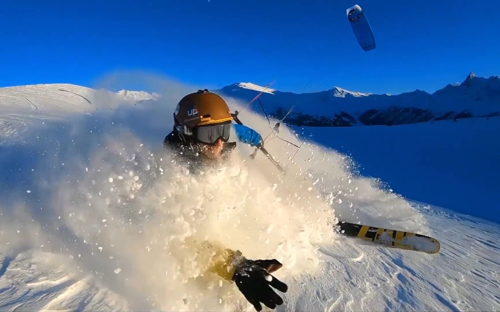 超燃极限运动“雪地风筝”,灰常灰常刺激!