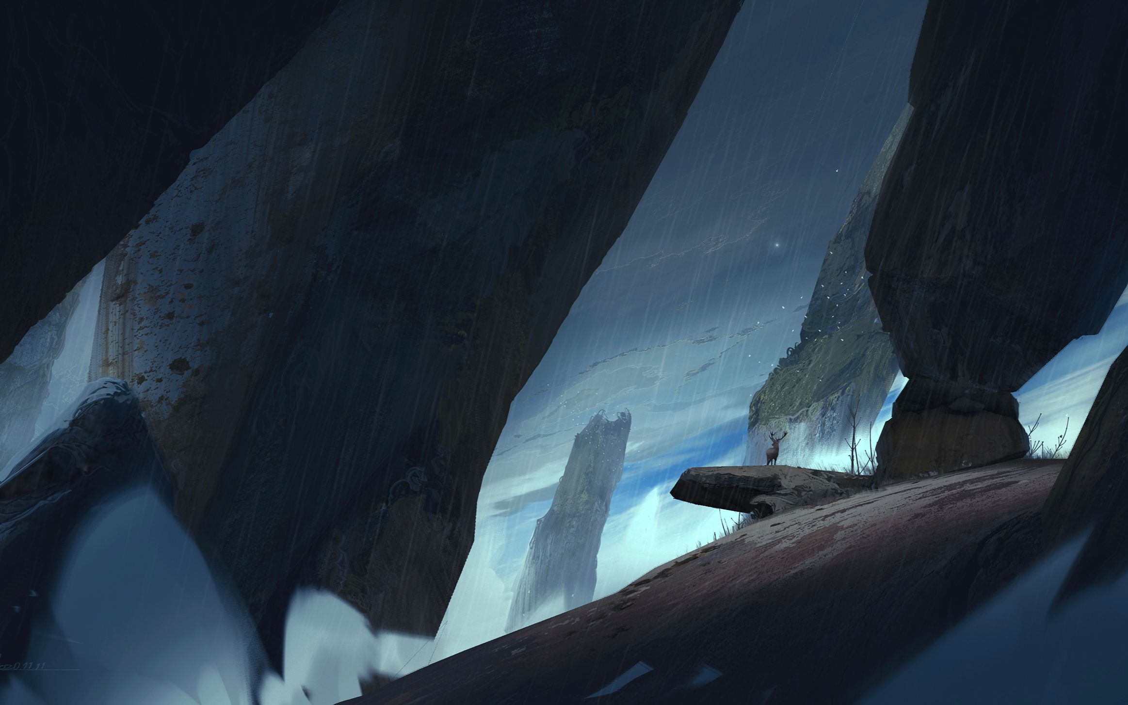 【CG概念图(游戏&插画)创作流程】-Part1「模型+黑白+色彩+细化」