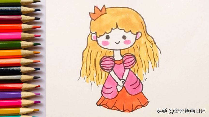 动漫卡通小女孩简笔画,可爱漂亮萌萌哒