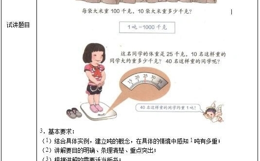 《吨的认识》