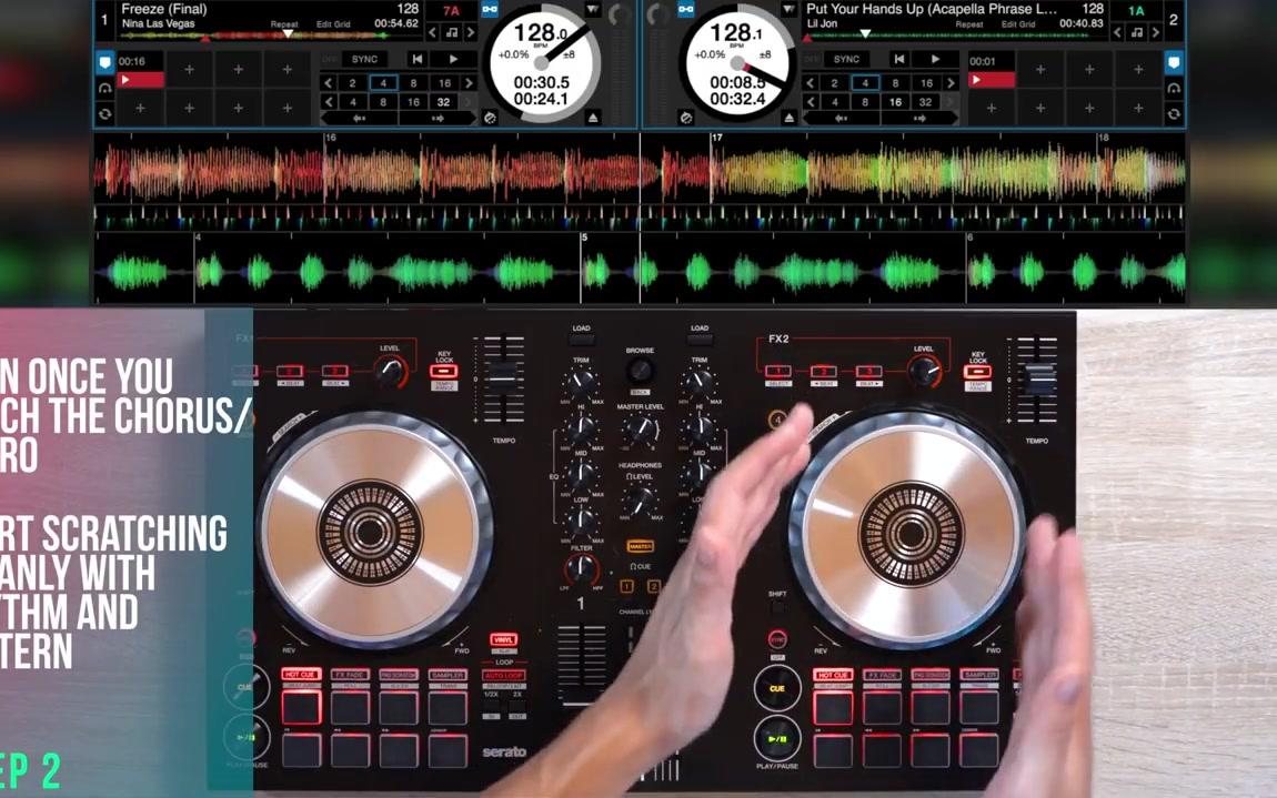 DJ Carlo Atendido使用ddj SB3讲解如何提高自己的搓碟水平,具体说道...