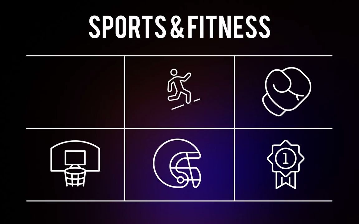 25个整洁创意的运动和健身大纲图标