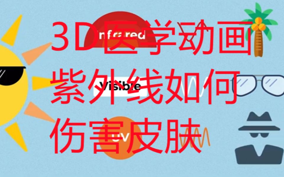 紫外线如何伤害皮肤?-3D医学动画科普