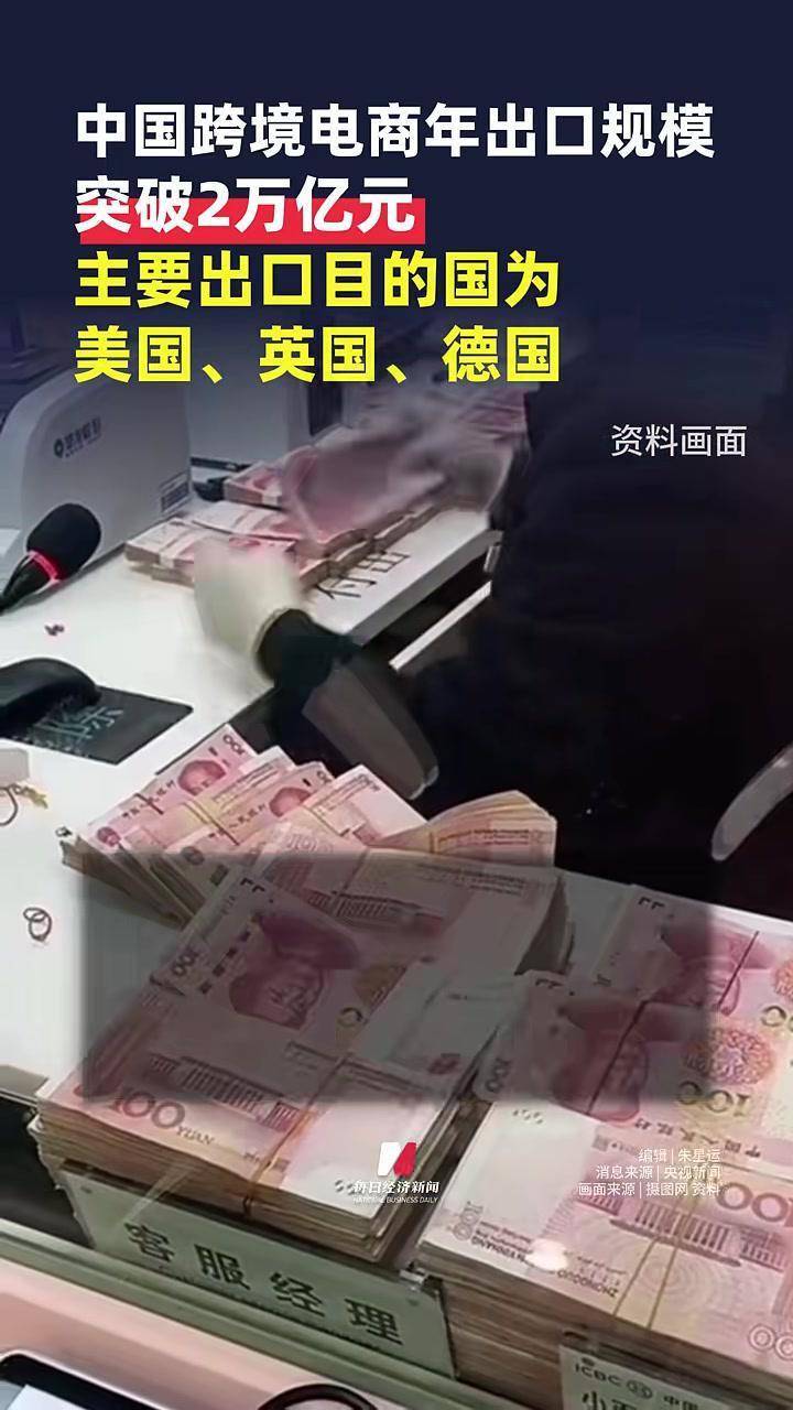 #中国跨境电商年出口规模突破2万亿元主要出口目的国为美国、英国、...
