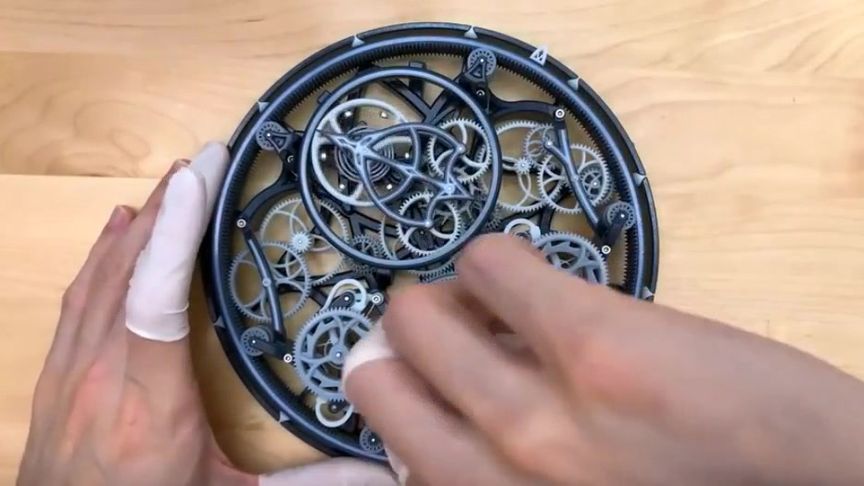 3D打印钟表内部齿轮结构,太精准了