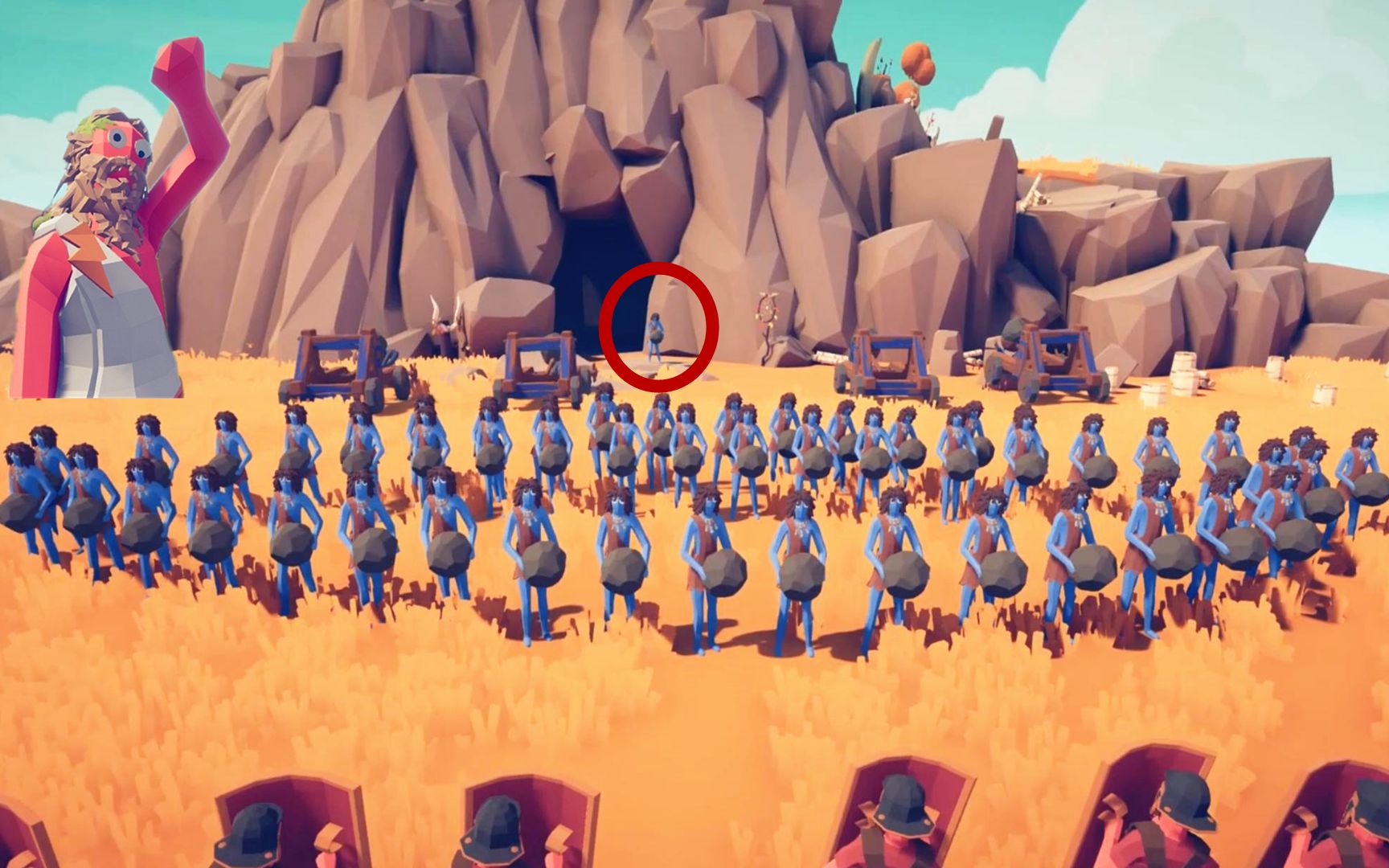 全面战争模拟器TABS:一个喜欢“投石头”的孩子,战胜了国王!