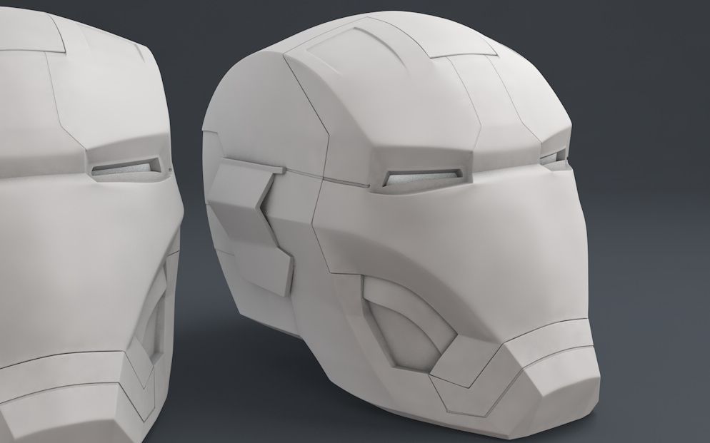 C4D建模 钢铁侠头盔 C4D首发建模过程