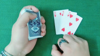 魔术抽洗归位纯手法,扑克入门基础控洗牌