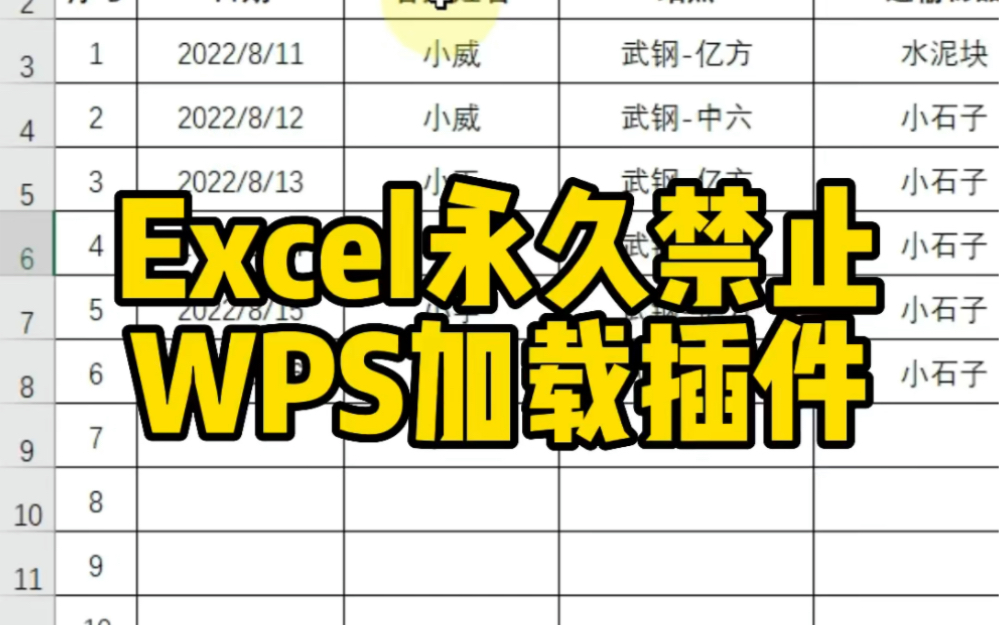 Excel如何禁止WPS加载插件