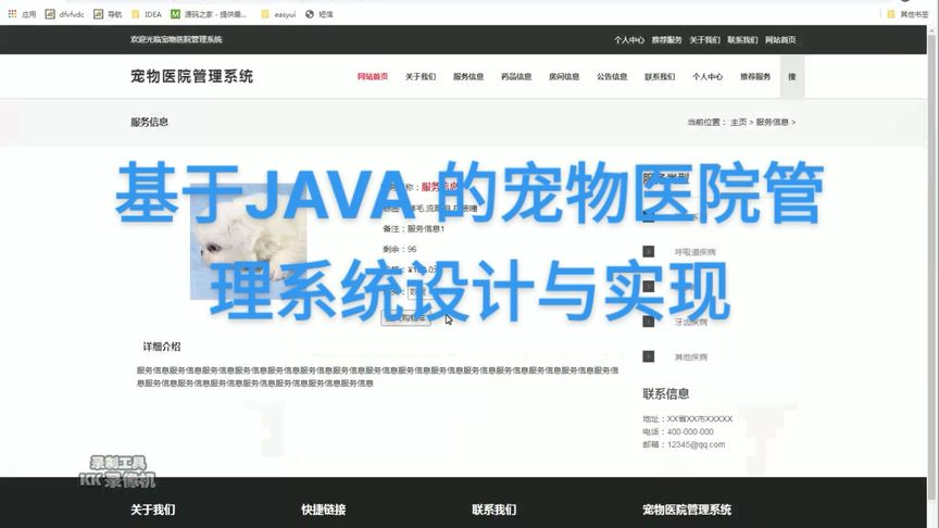 基于JAVA 的宠物医院管理系统设计与实现#程序员 #网页设计