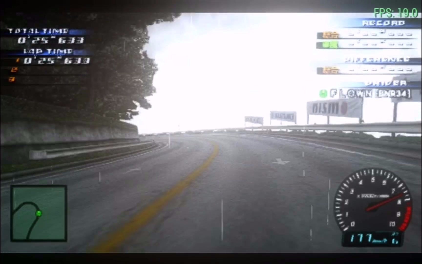 PPSSPP玩PSP上的头文字D公路传说并使用ReShade