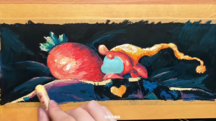 一个简单的油画棒教程,绘画是开启另一个世界的钥匙