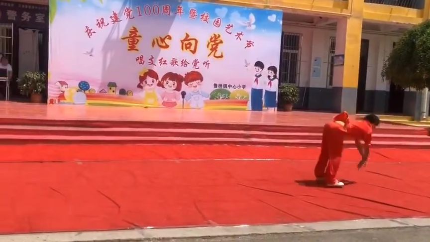 领冠武术,六一儿童节学生在学校武术表演!#武术表演