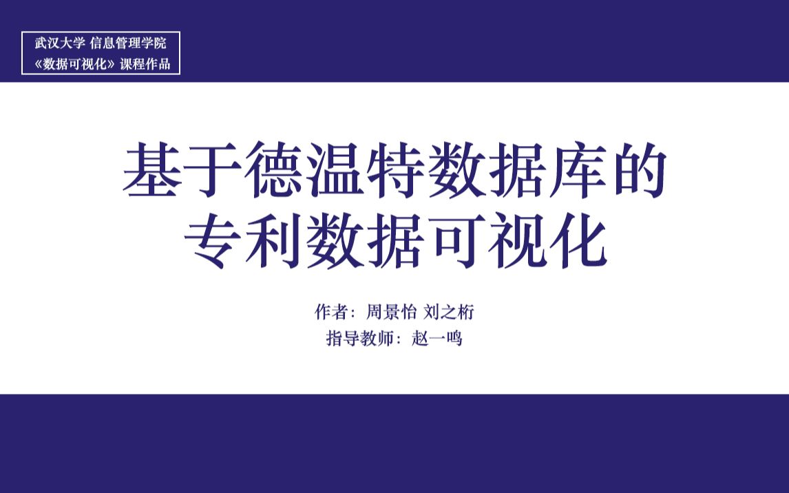 基于德温特数据库的专利数据可视化