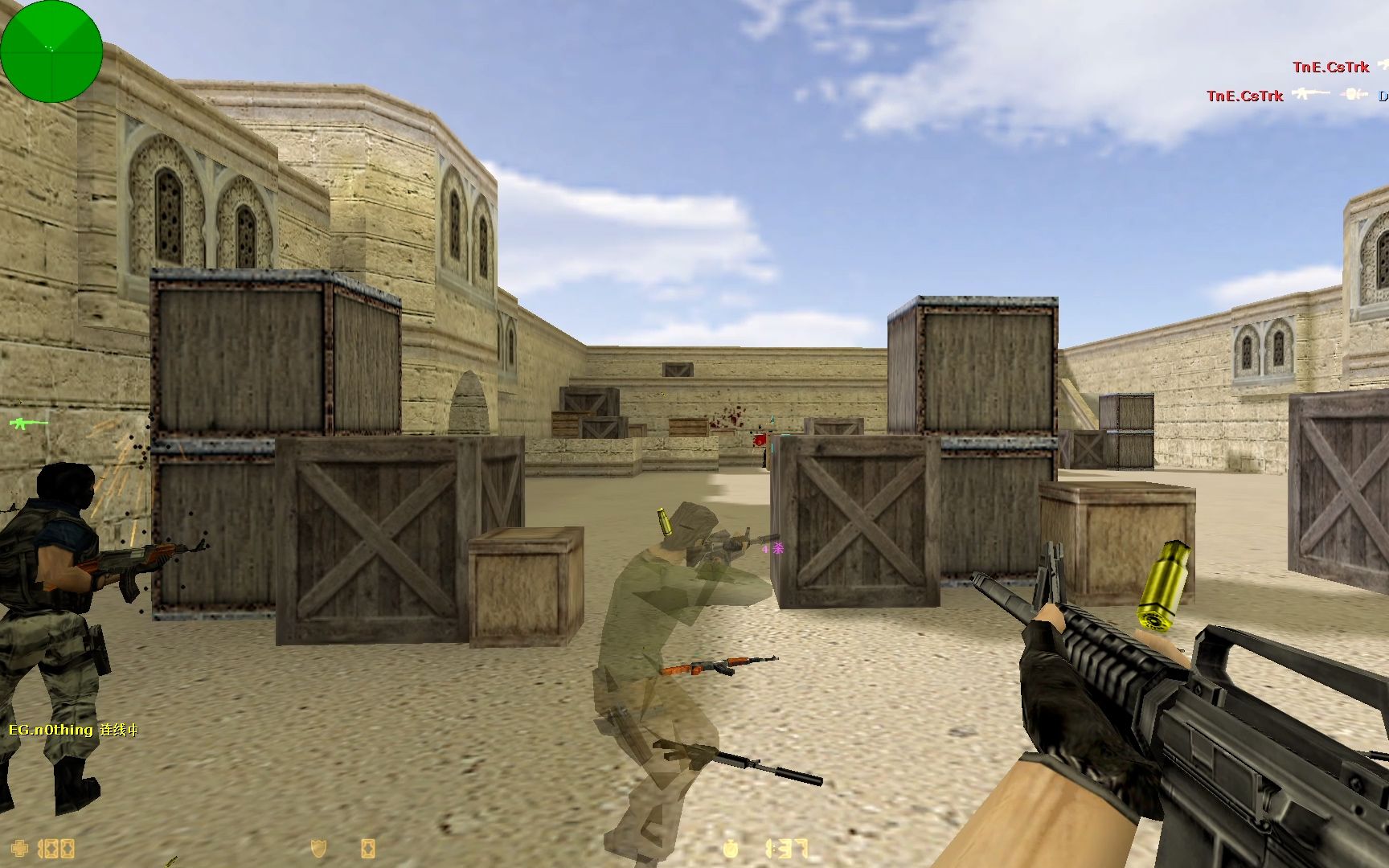 当csgo玩家在cs1.6练枪 - 急停教学