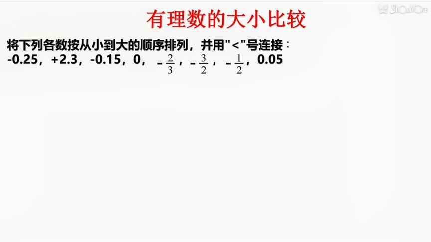 有理数的大小比较