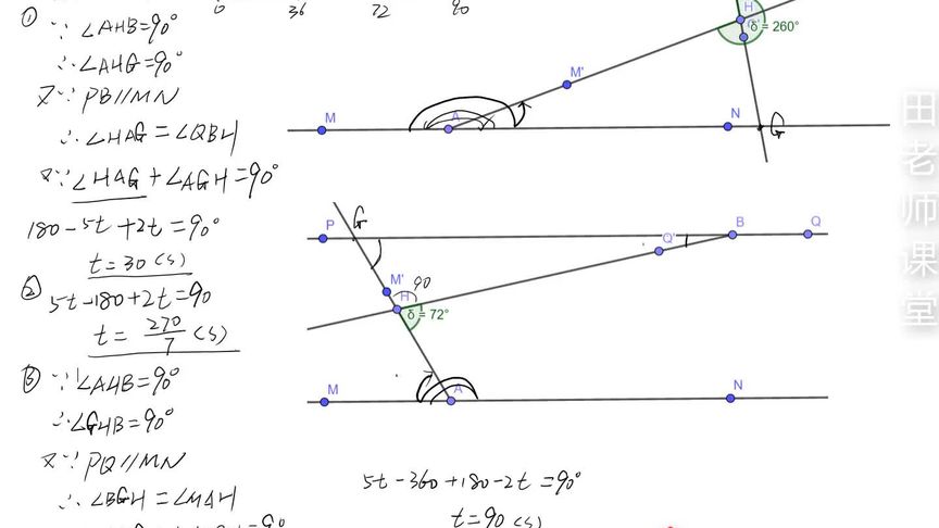 七年级数学16 一道几何题,利用动图讲解,更形象。(第三问)