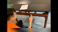 白手起家家具--圆餐桌合页板合不拢
