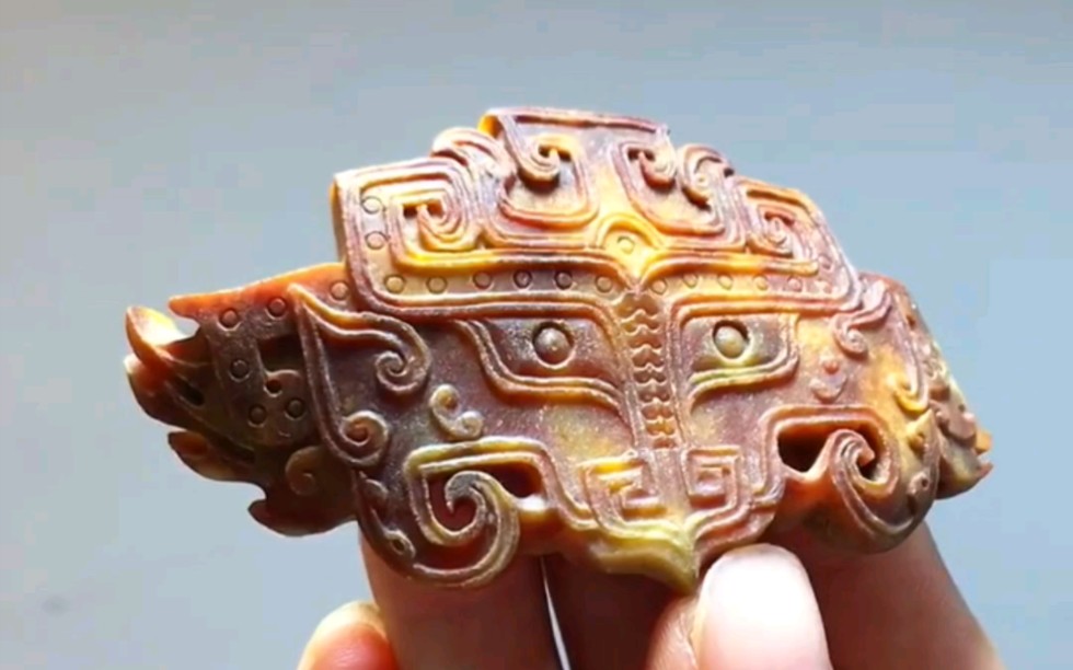 中国传统纹样,仿古饕餮纹!古典大气 #玉雕设计 #仿古